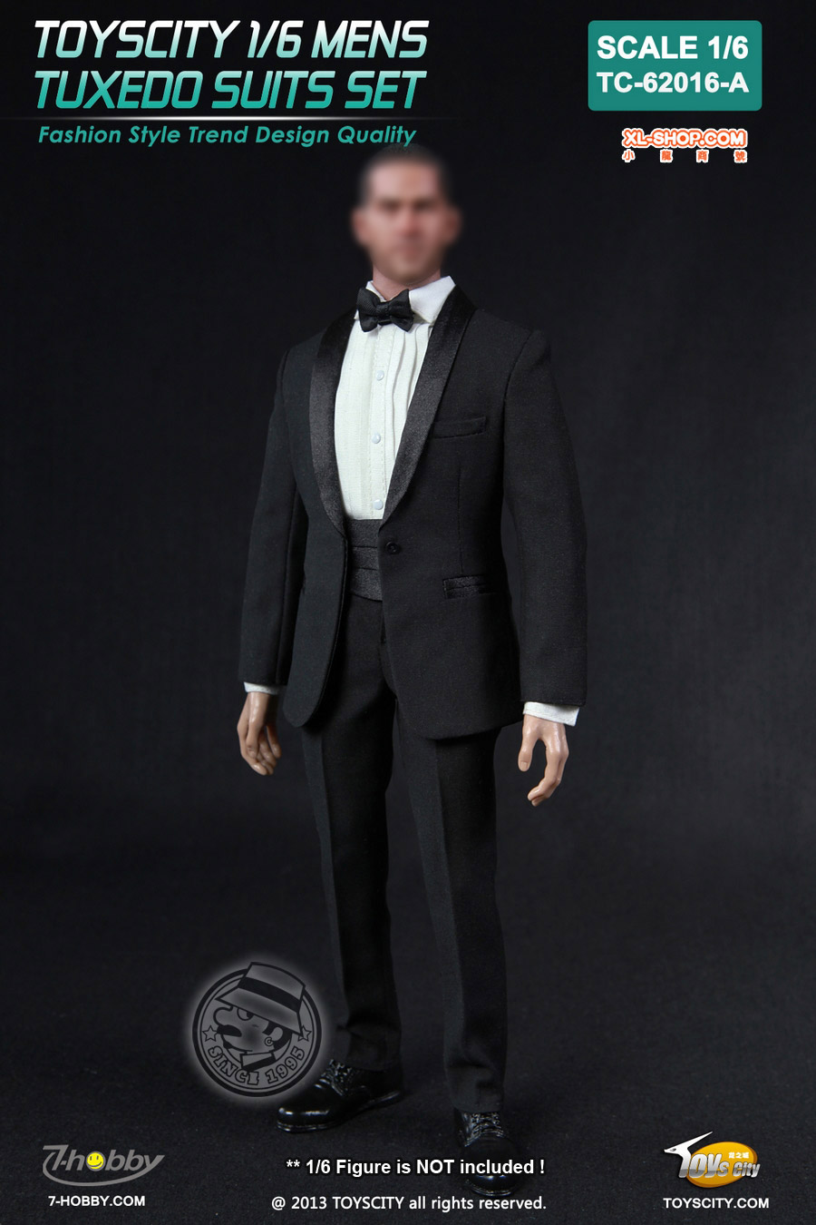 Toys City - 1/6 Accessories - Mens Tuxedo Suits Set [Black Ver.]