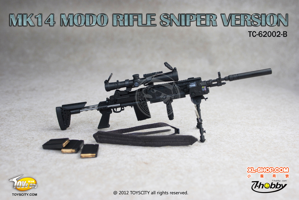 Toys City - 1/6 Accessories - MK14 Modo Rifle Sniper Black Version