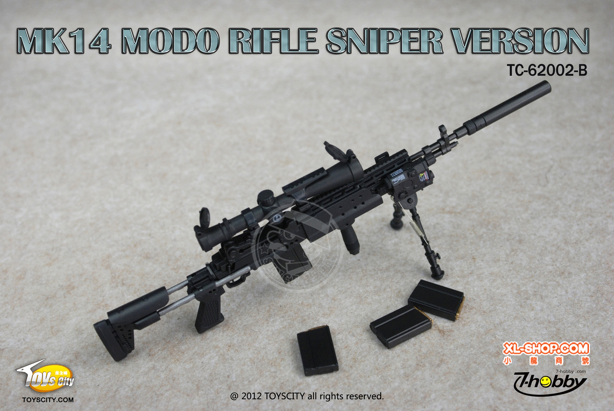 Toys City - 1/6 Accessories - MK14 Modo Rifle Sniper Black Version