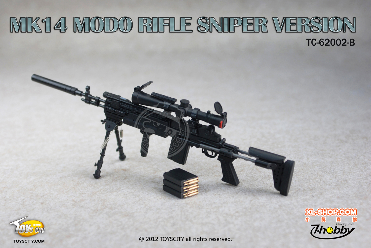 Toys City - 1/6 Accessories - MK14 Modo Rifle Sniper Black Version