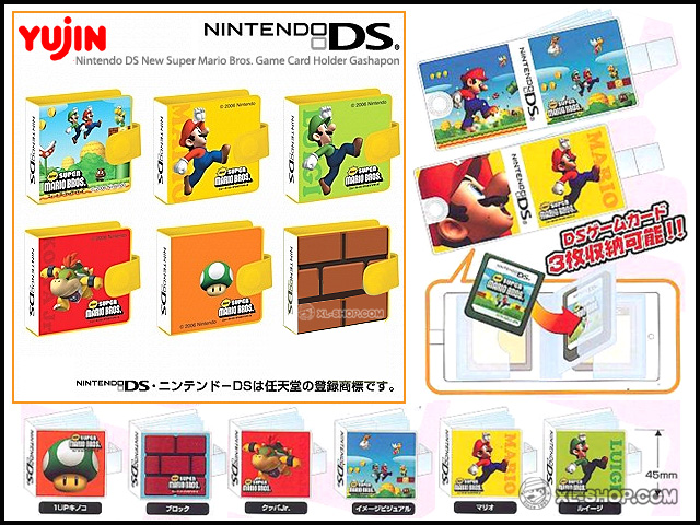 Yujin - Nintendo NDS /NDSL New Super Mario Bros Game Card Holder (set of 6)