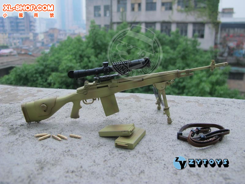 ZY Toys - 1/6 Accessories - M14 Sniper Rifle (Sand Color)